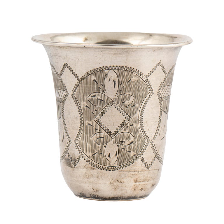 Five Ukrainian Imperial-era Silver Vodka Cups, late 19th to early 20th ...