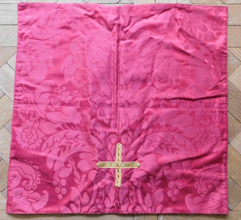 Five Vintage Damask and Embroidered Chalice Veil Catholic Alter ...