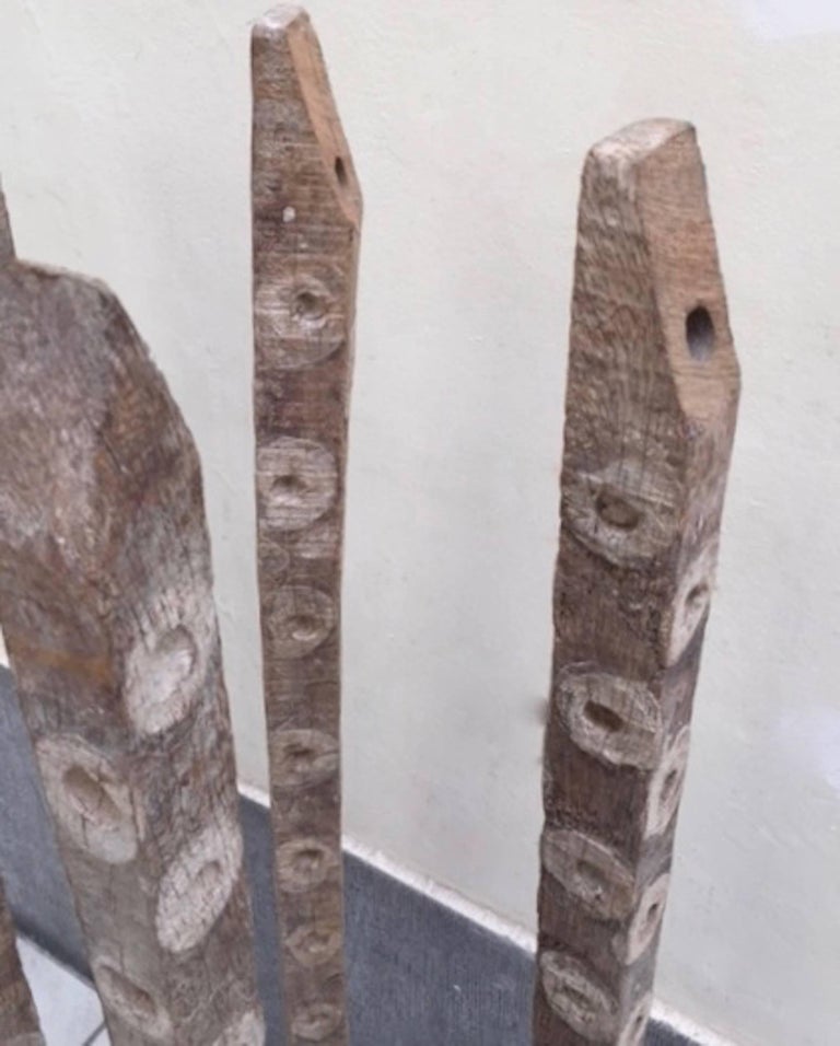 Five Vintage "Oyster Sticks" Mounted on Metal Stands For Sale at ...