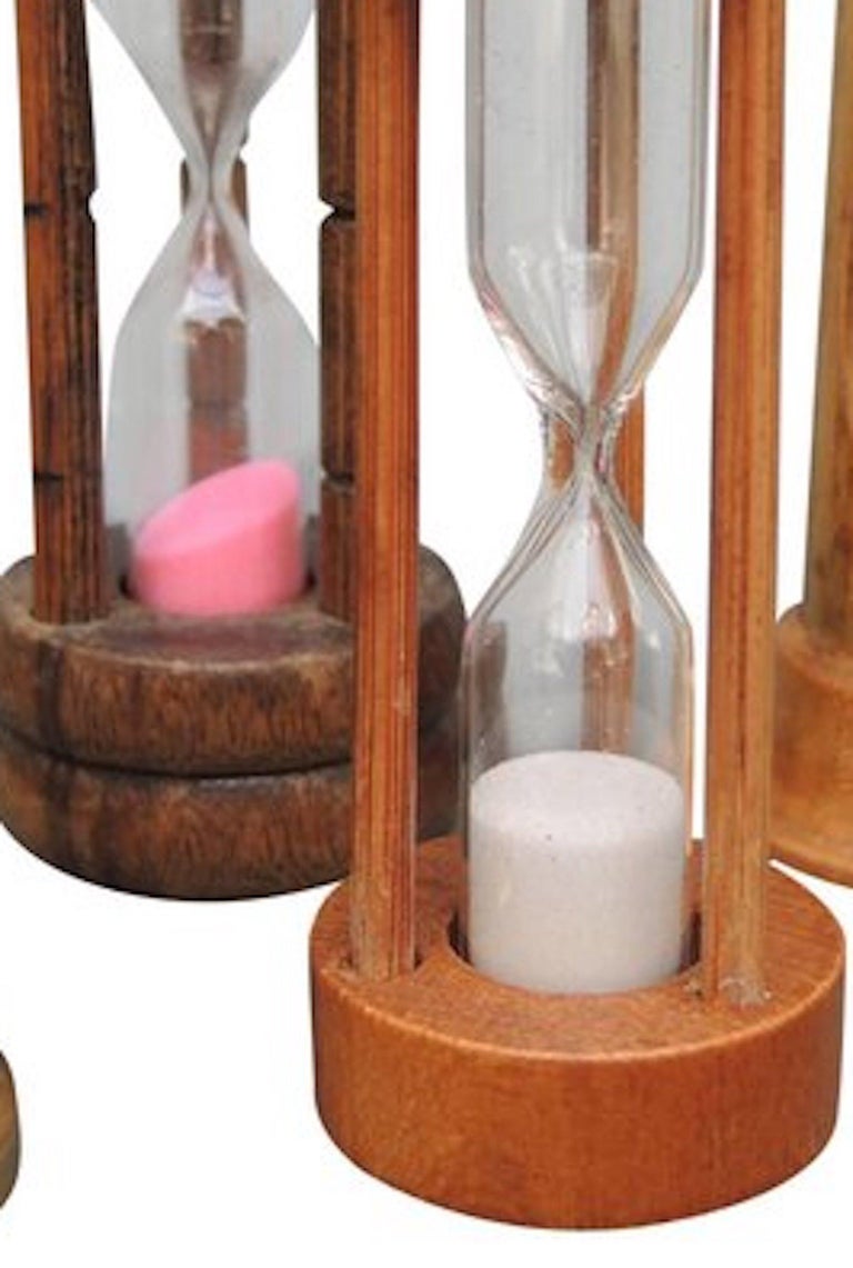 Five Vintage Sand Timer “Hour” Glass Timers at 1stDibs | hour sand timer