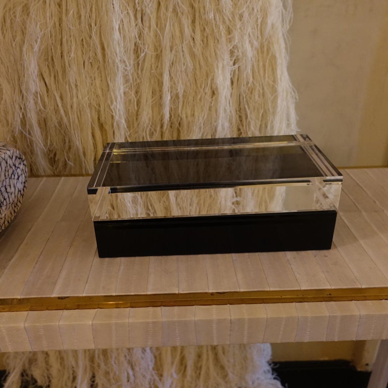 Flair Edition Black and Clear Plexiglass Box at 1stDibs