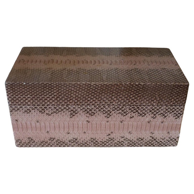 Flair Edition Collection Pink Snake Skin Decorative Box Black Leather ...