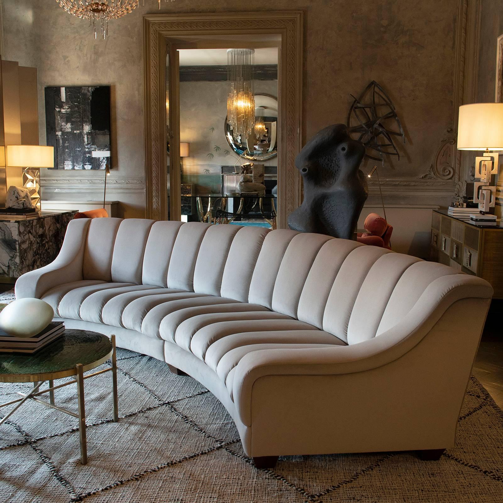 Flair Edition Contemporary Curved Sofa at 1stDibs | curved contemporary ...