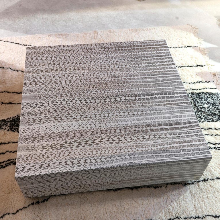 Flair Edition Contemporary Ivory/Brown Snake Skin Coffee Table, Italy ...