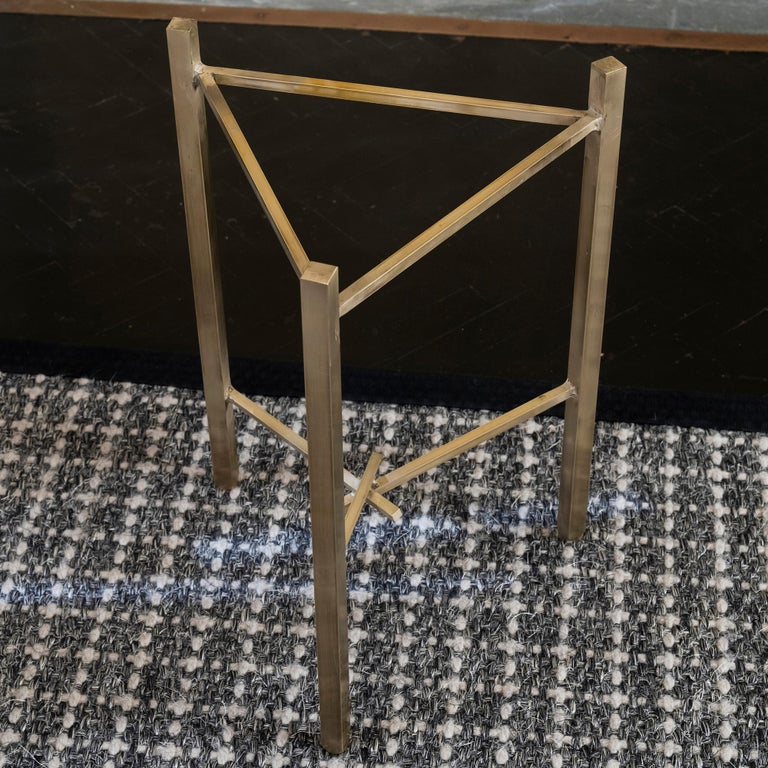 Flair Edition White Quartz and Natural Brass Side Tables, Italy, 2021 ...