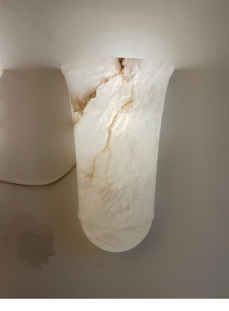 Flambeau Style Alabaster Scones at 1stDibs