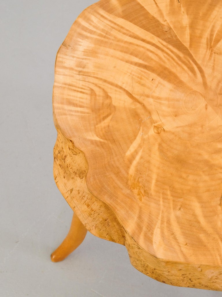 Flame Birch Wood Slab Coffee Table For Sale at 1stDibs