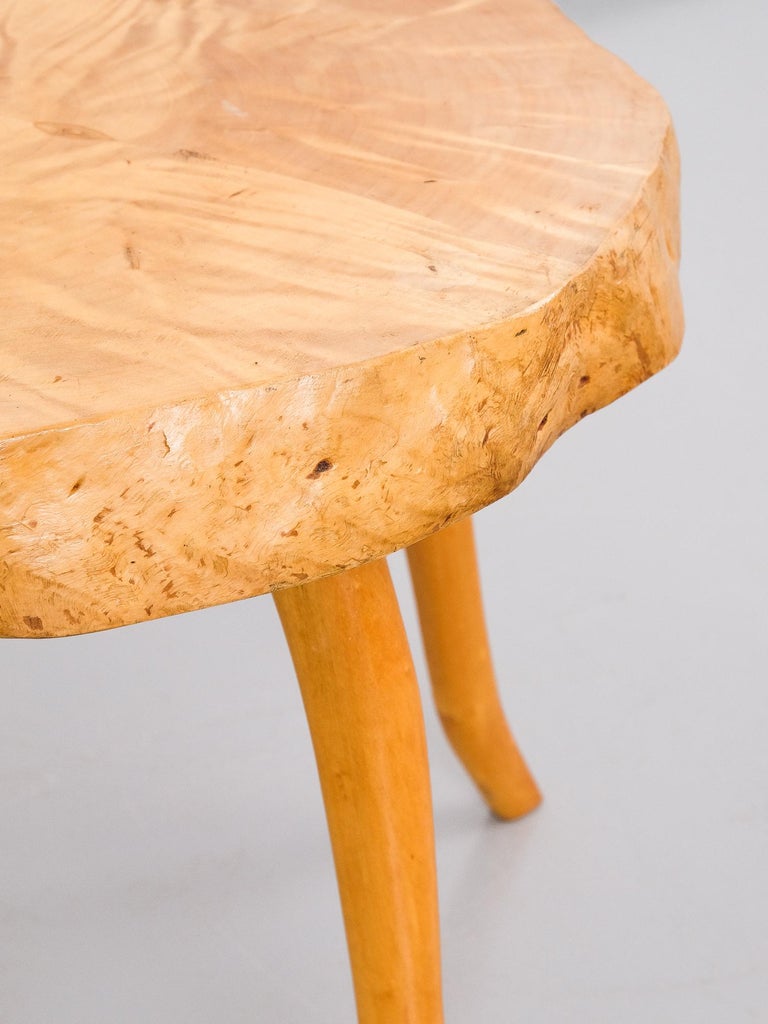Flame Birch Wood Slab Coffee Table For Sale at 1stDibs