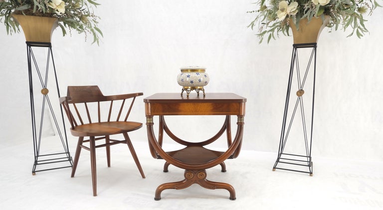 Flame Carved Mahogany Regency Style Lamp Side Table Stand Clean! For ...