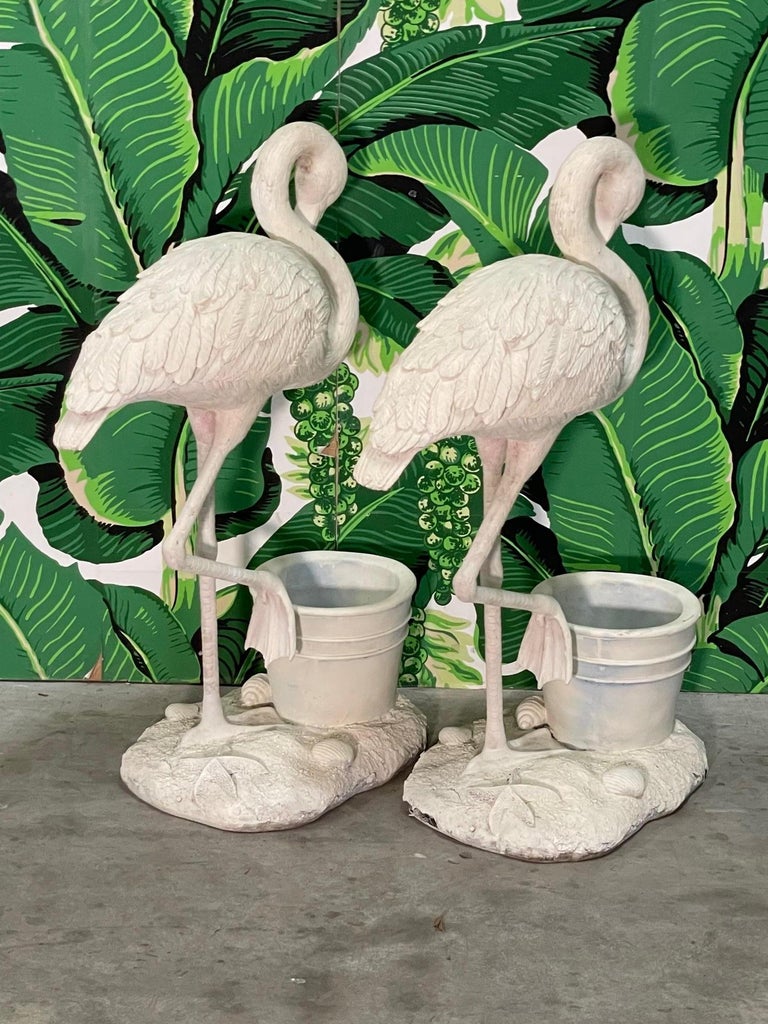 Flamingo Sculptural Garden Statues For Sale at 1stDibs