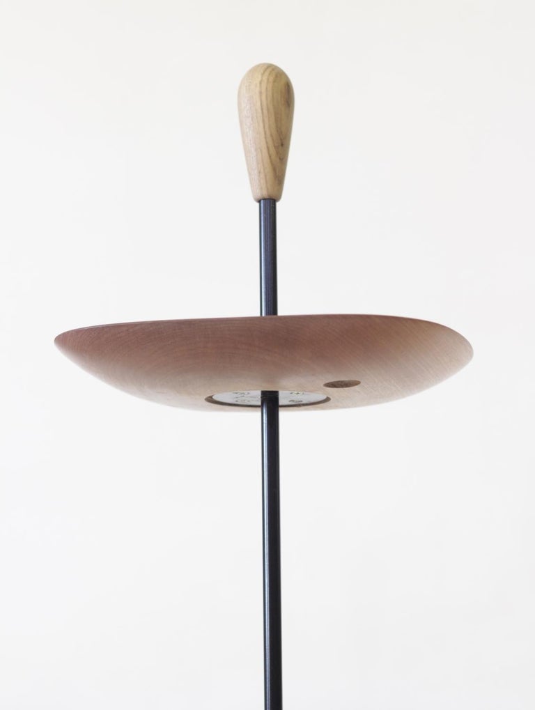'Flamingo' Side Table, Handmade in Solid Wood and Steel, by Gustavo ...