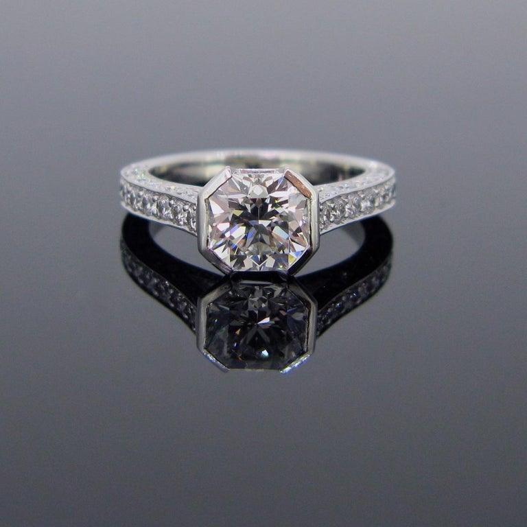 Flanders Cut Diamond Solitaire Platinum Wedding Engagement Boodles Ring ...