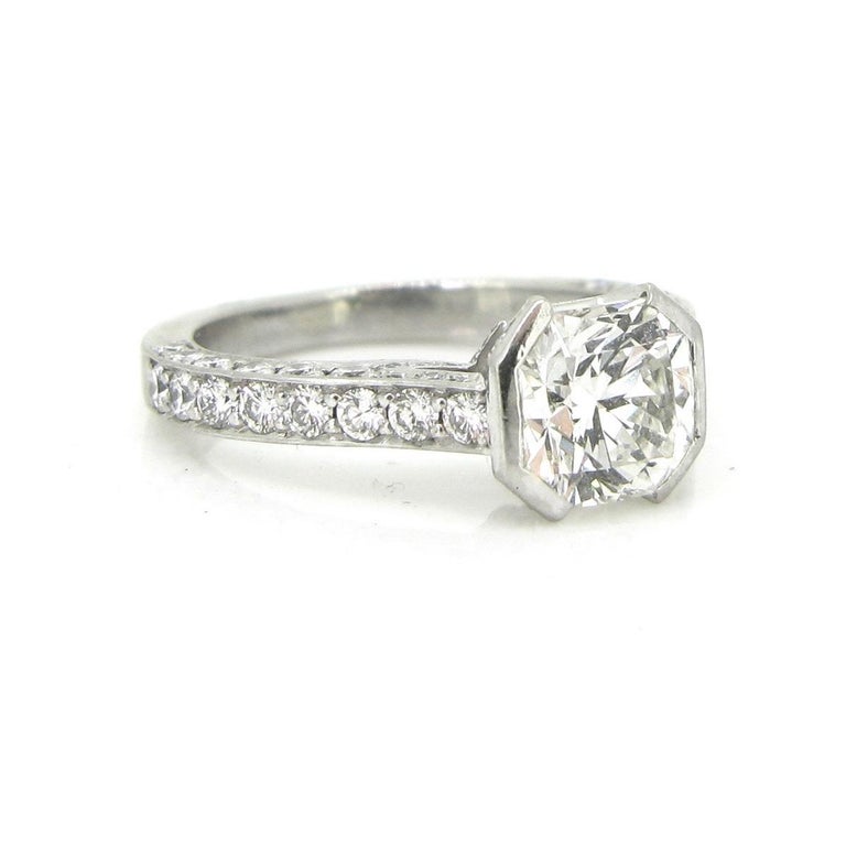 Flanders Cut Diamond Solitaire Platinum Wedding Engagement Boodles Ring ...