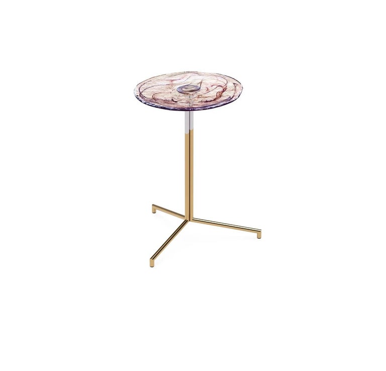 Glass Side Table For Sale at 1stDibs