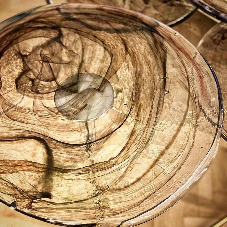Flat Glass Side Table For Sale at 1stDibs