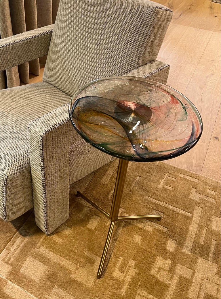 Glass Side Table For Sale at 1stDibs