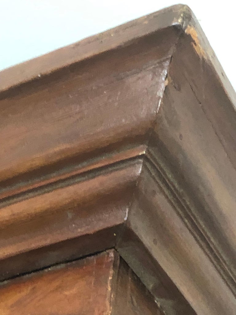 Flat Wall Cupboard Two-Piece Salomon Fancy Paint Decoration, circa 1800 ...