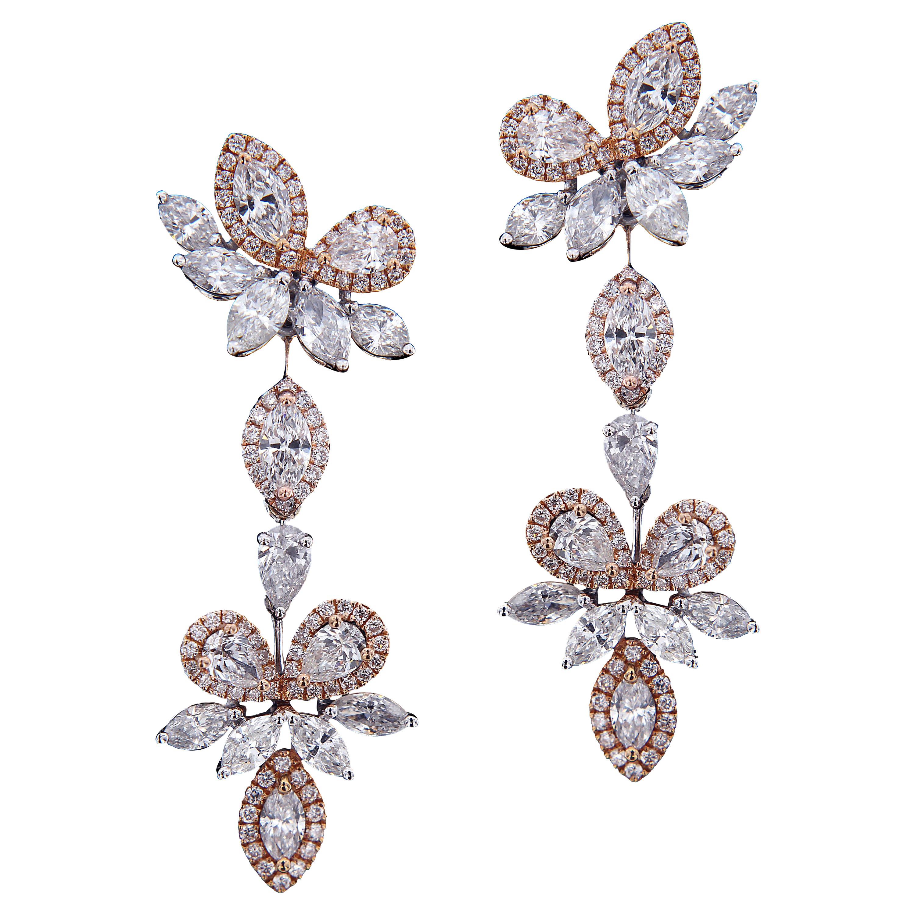 18th Century Iberian Gold and Pink Paste Pendeloque Earrings For Sale ...