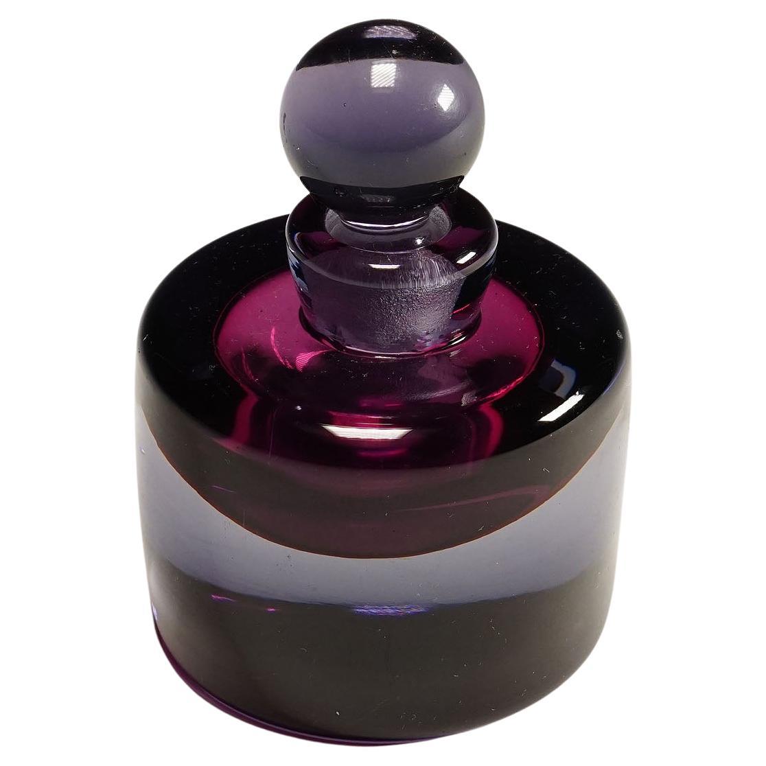 Murano Glass Flavio Poli Red and Yellow Sommerso Teardrop Vase at 1stDibs