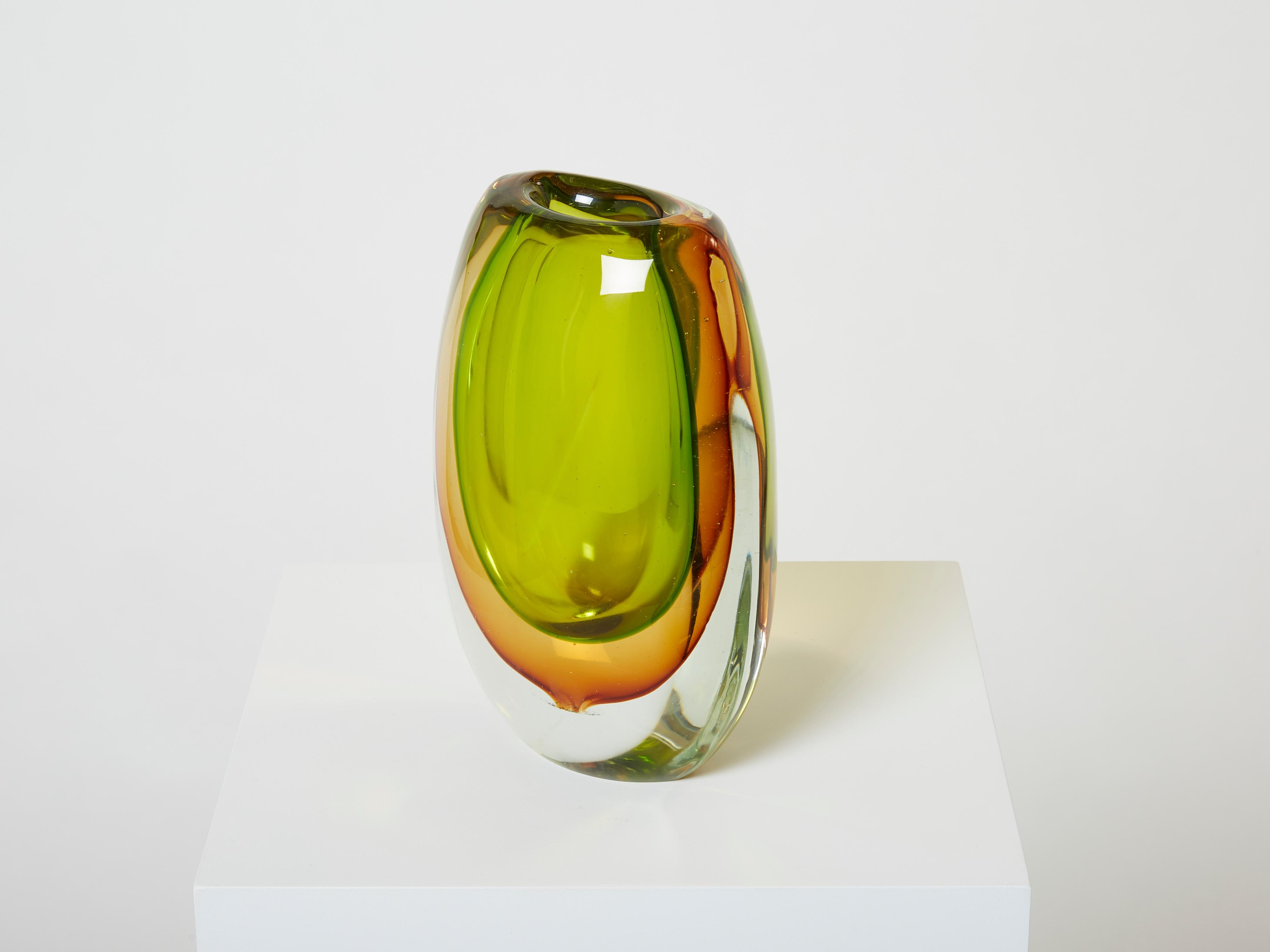 Flavio Poli Large Sommerso Murano Glass Vase by Seguso, 1960 at 1stDibs ...