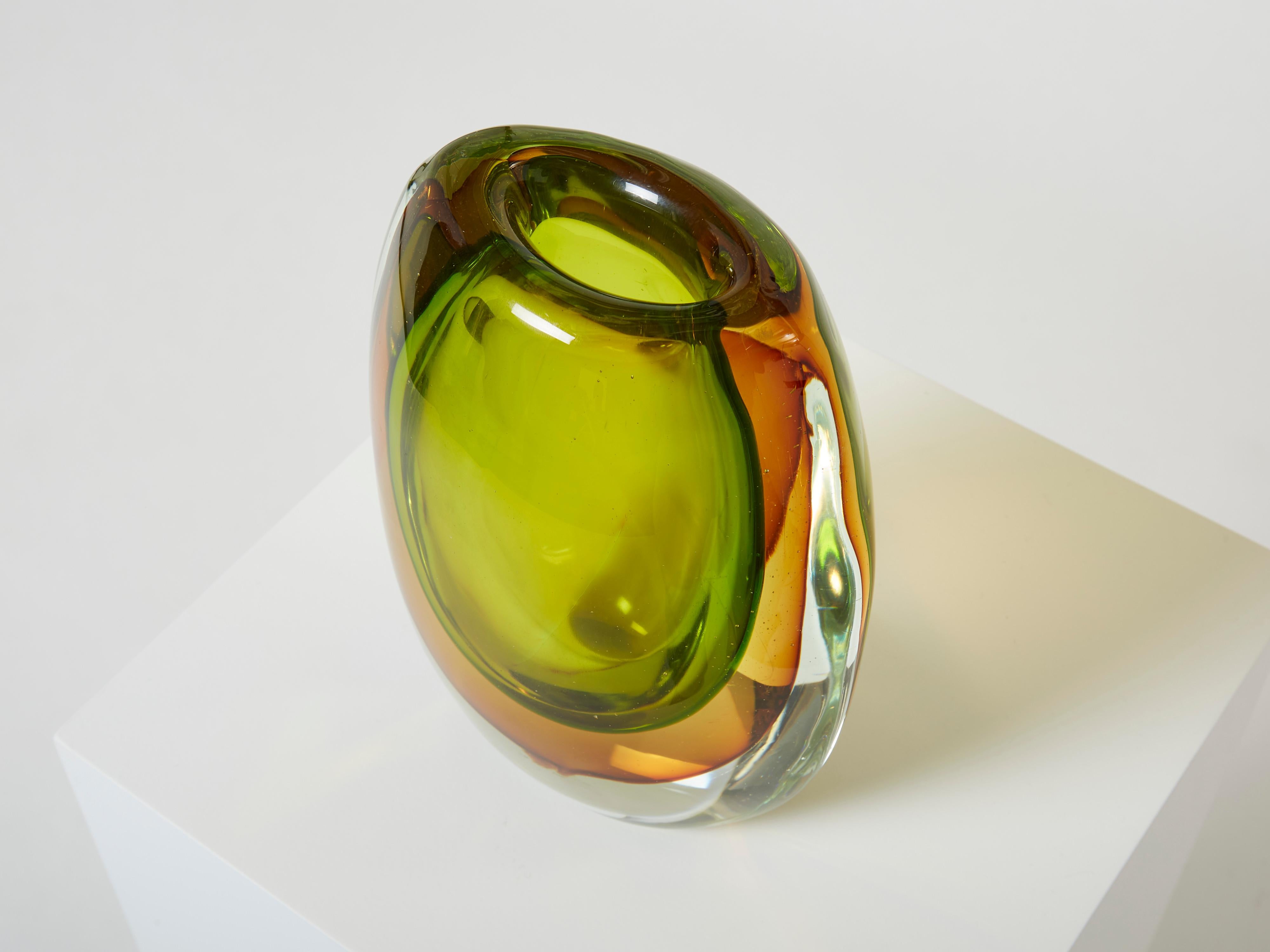 Flavio Poli Large Sommerso Murano Glass Vase by Seguso, 1960 at 1stDibs ...