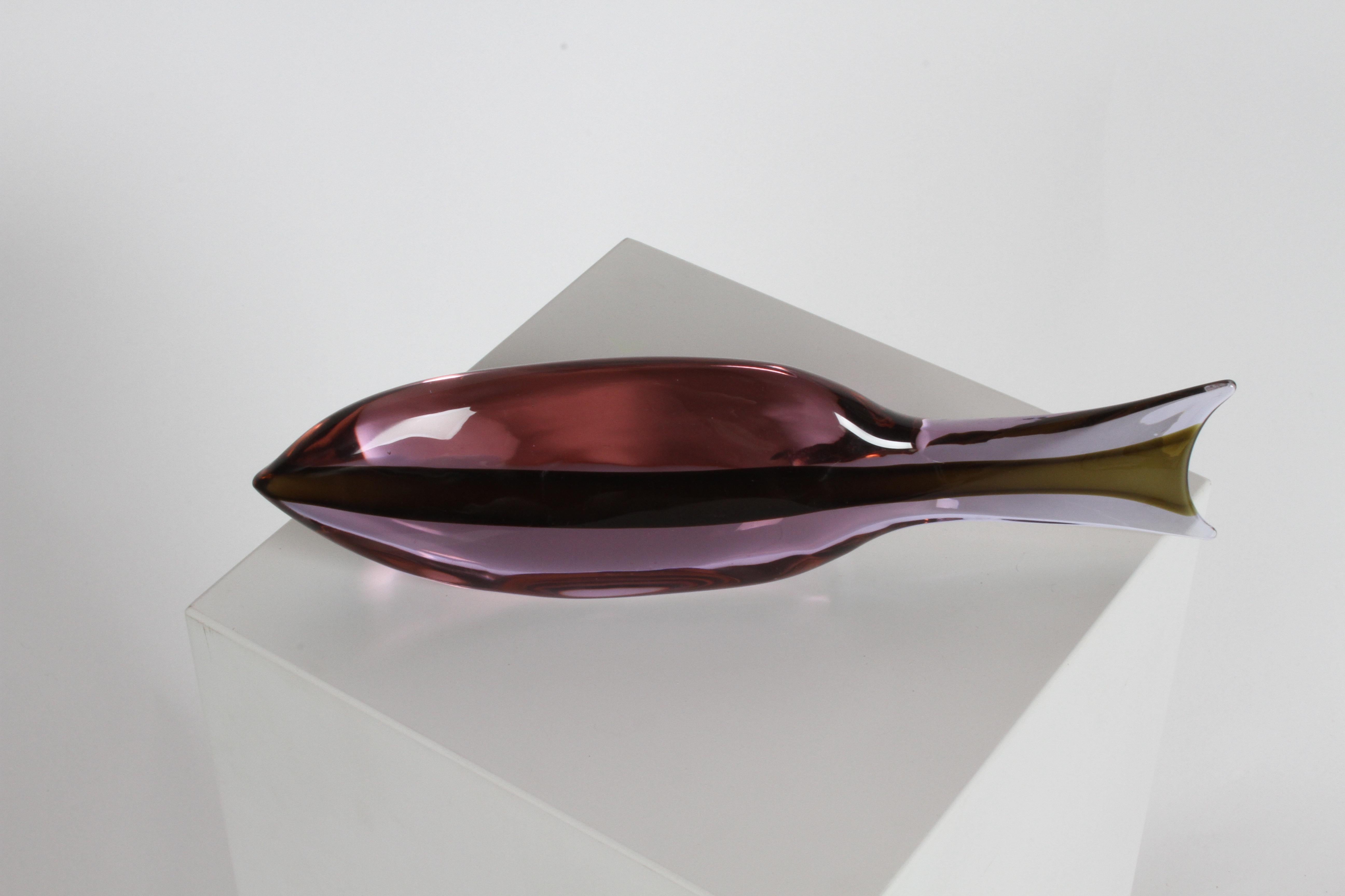 Flavio Poli Sommerso Murano Italian Glass Fish at 1stDibs