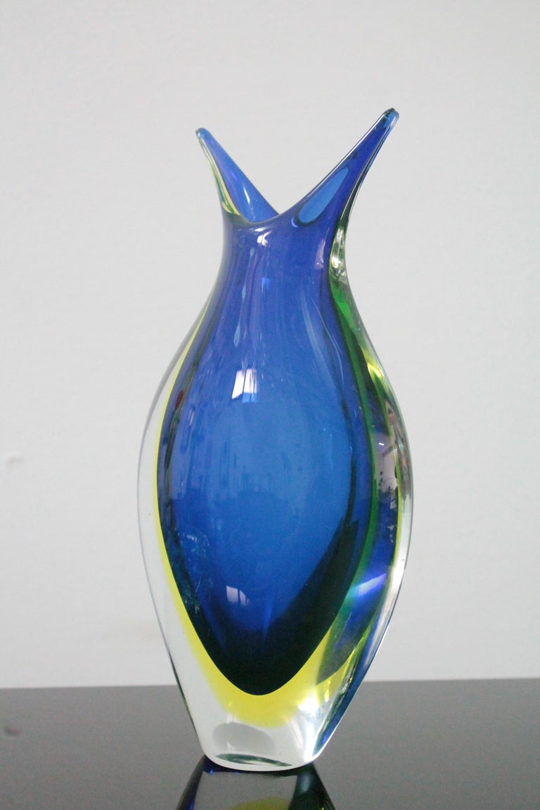 Flavio Poli Sommerso Vase Glass Seguso Murano, Italy, 1960s at 1stDibs ...