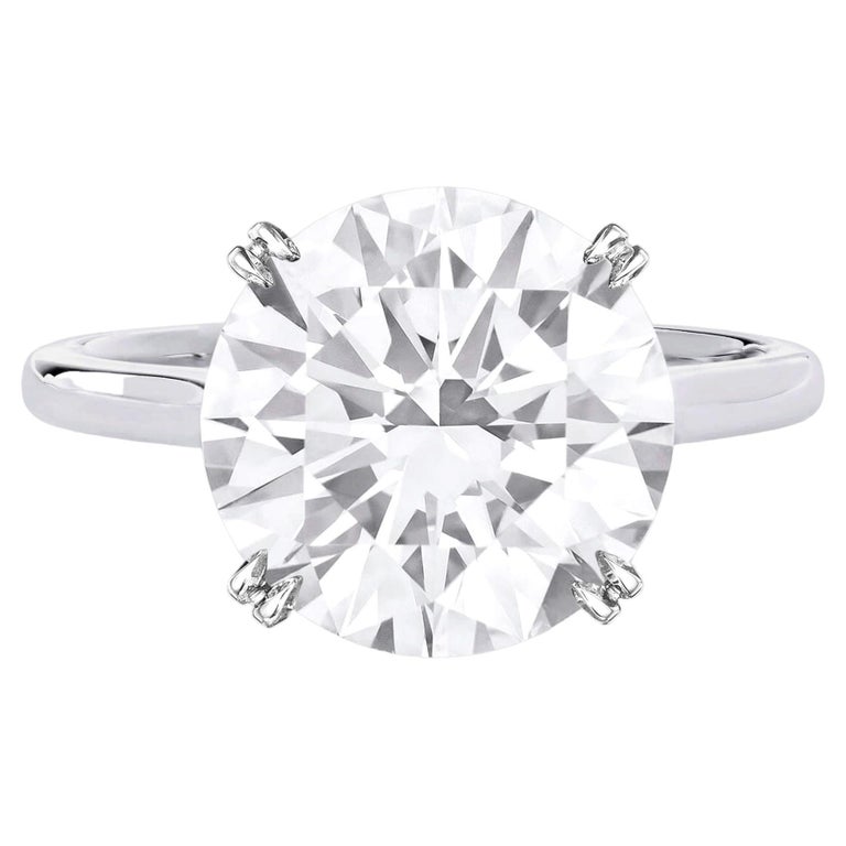Flawless Clarity Certified 5 Carat Diamond Ring D Color For Sale at 1stDibs