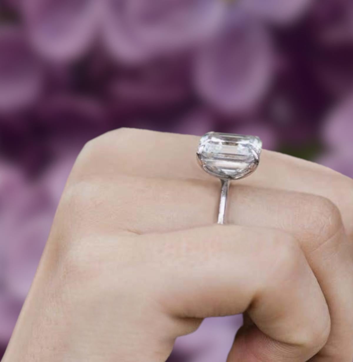 Flawless D Color GIA Certified 2 Carat Emerald Cut Diamond Ring For ...