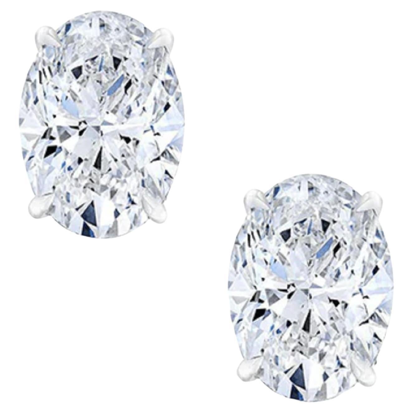 Flawless D Color GIA Certified 5.16 Carat Diamond Studs TYPE IIA ...