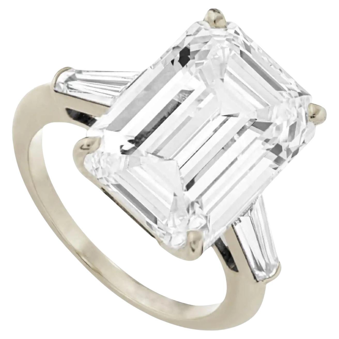 10 Carat D Flawless Emerald Cut Diamond for Ring or Collecting, GIA at ...