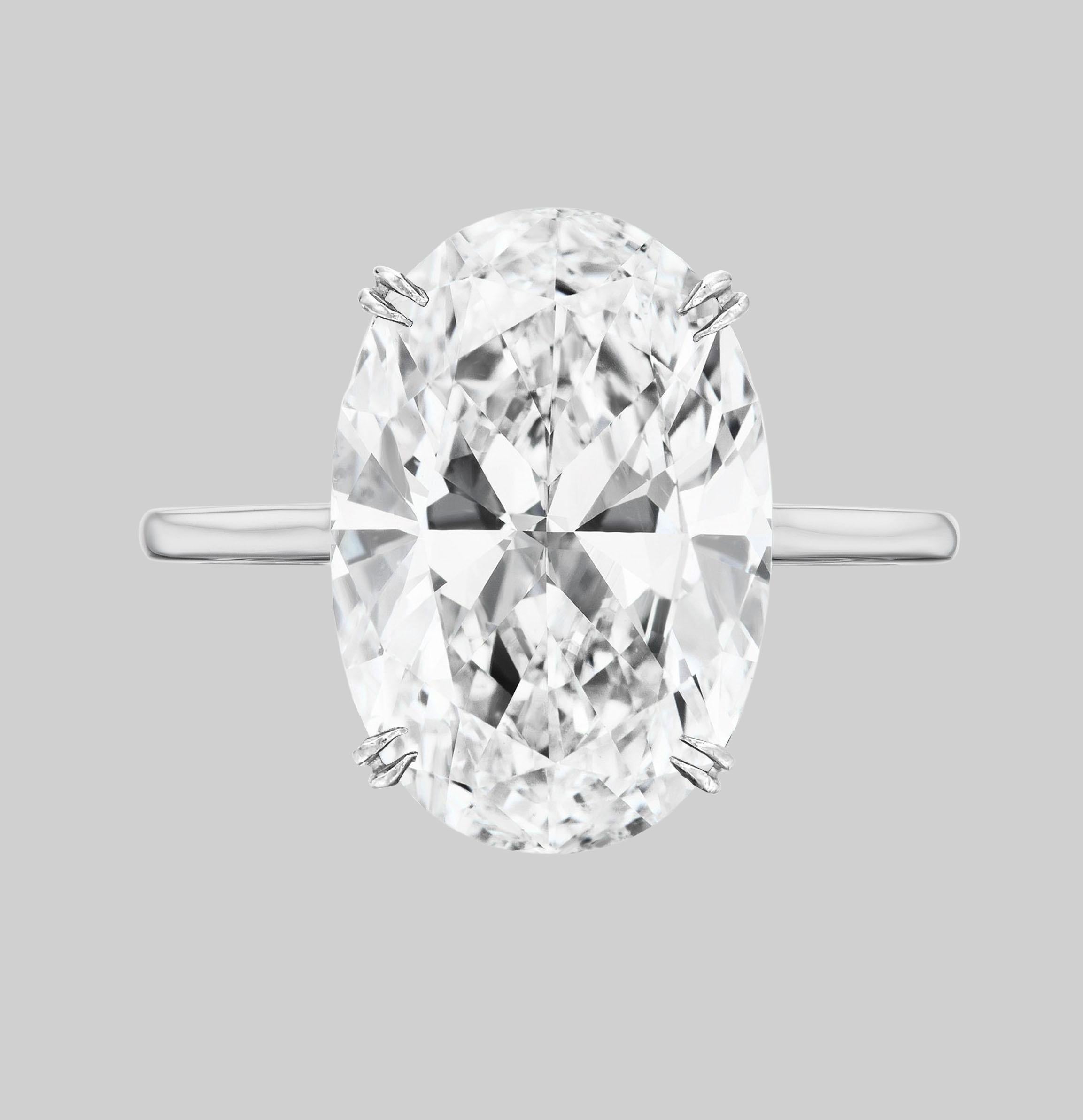 GIA Certified 30 Carat Oval Diamond Platinum Ring For Sale at 1stDibs ...