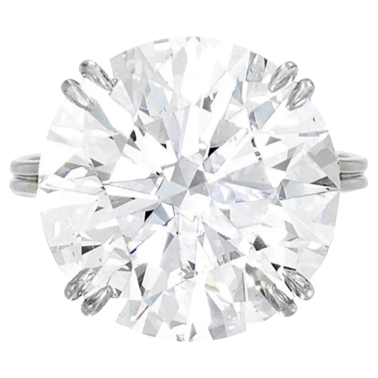 Flawless GIA Certified 4 Carat Round Brilliant Cut Diamond Ring For ...