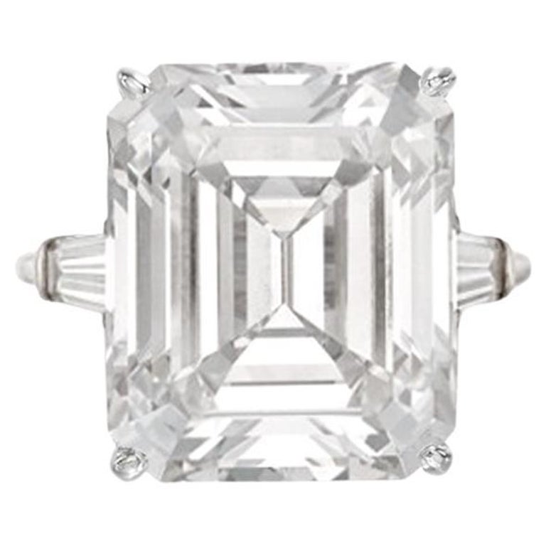 Flawless GIA Certified 5 Carat Emerald Cut Diamond Ring For Sale at 1stDibs