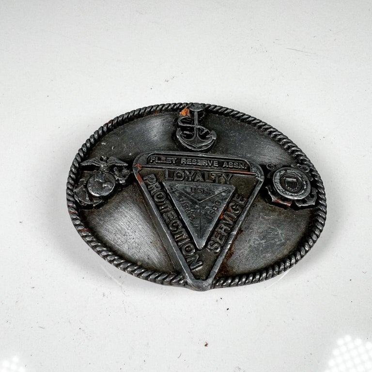 Fleet Reserve Association Inscribed Silver Belt Buckle Grants Pass, OR ...