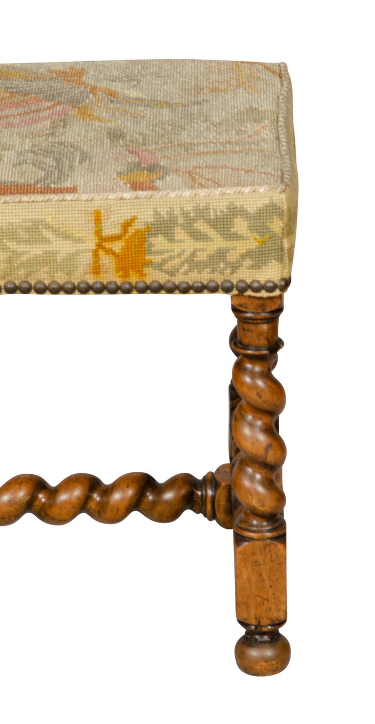 Flemish Baroque Walnut Footstool For Sale at 1stDibs