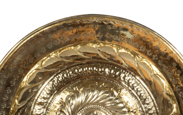 Flemish Brass Alms Plate For Sale at 1stDibs