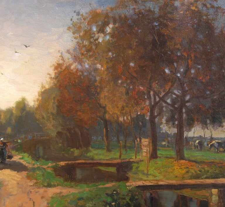 Flemish Landscape Oil Painting by Dutch Artist Evert Moll For Sale at ...