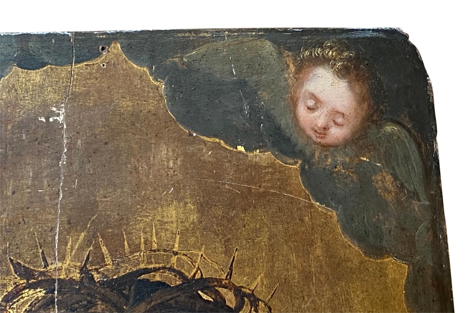 Flemish Late 15th Century Painting of Christ For Sale at 1stDibs