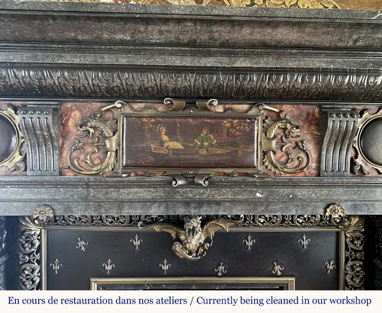 Flemish Neo-Renaissance Style Fireplace For Sale at 1stDibs
