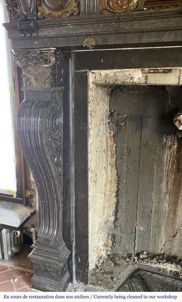 Flemish Neo-Renaissance Style Fireplace For Sale at 1stDibs