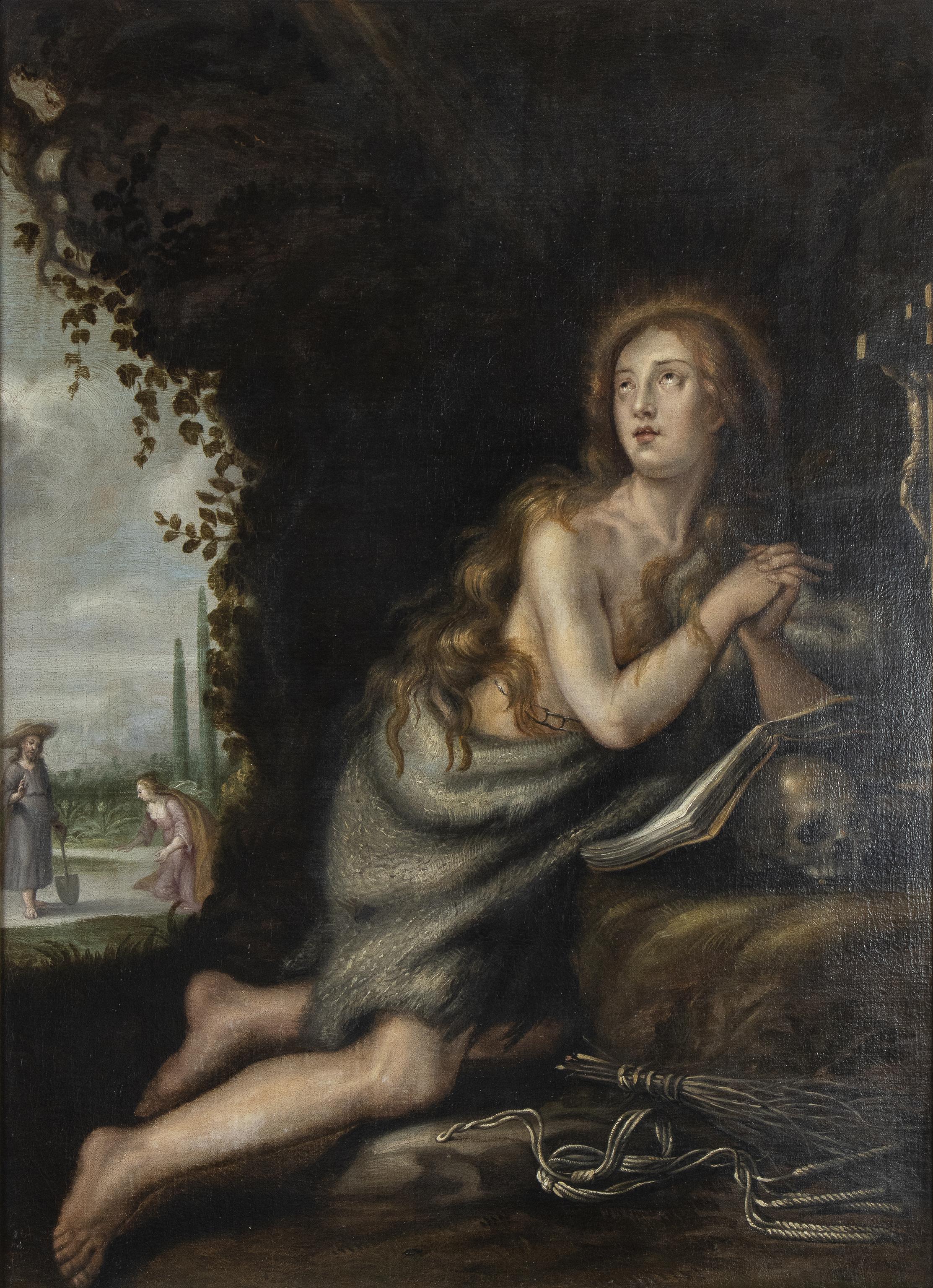 Flemish School, 17th Century - Mary Magdalene With The Scene Of 'Noli Me Tangere Flemish School ...