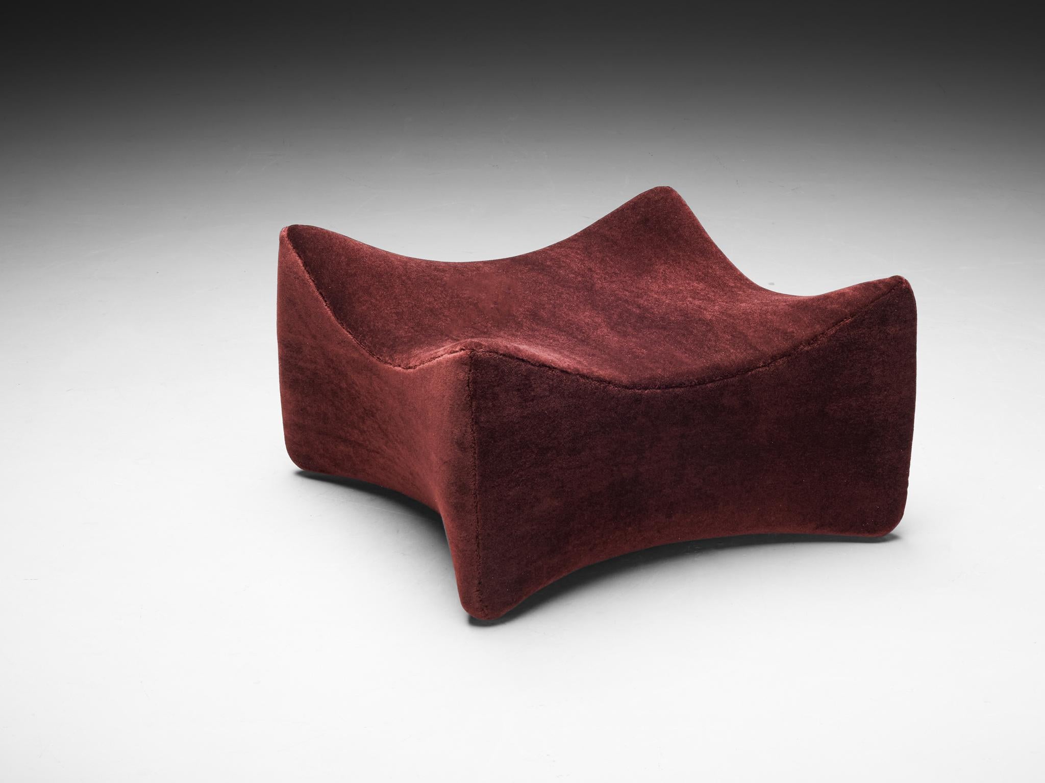 Fler 'Idler' Lounge Chairs with Ottoman in Teddy Mohair by Pierre Frey ...