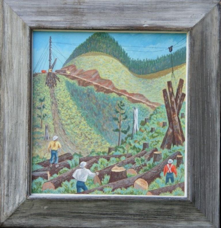 Fletcher Martin - Fletcher Martin "Tree Workers" Woodstock WPA Muralist ...