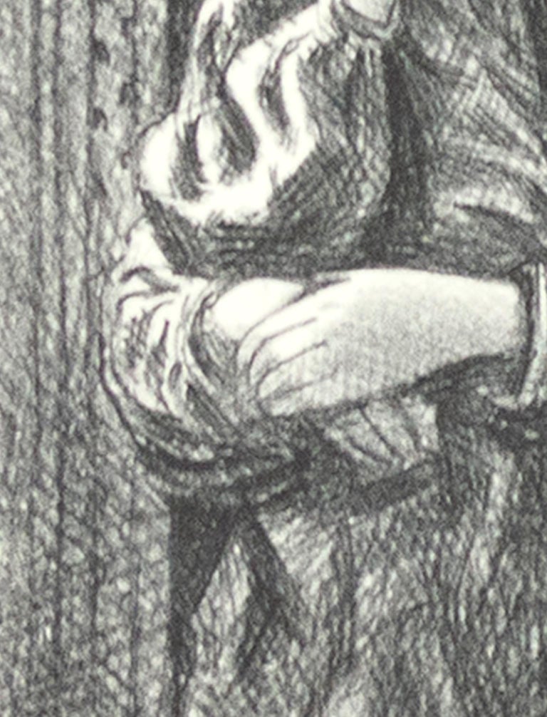 Fletcher Martin - "Arab Children," Portrait of Two Figures Lithograph ...