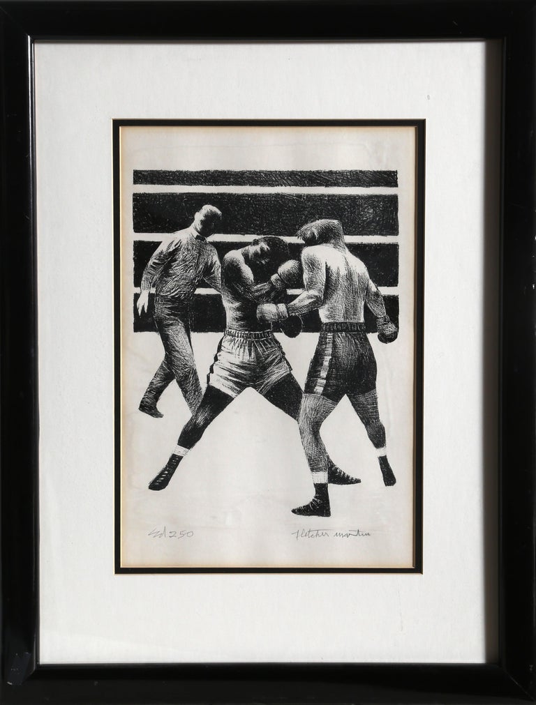 Fletcher Martin - Toe to Toe, Boxing Lithograph by Fletcher Martin 1942 ...