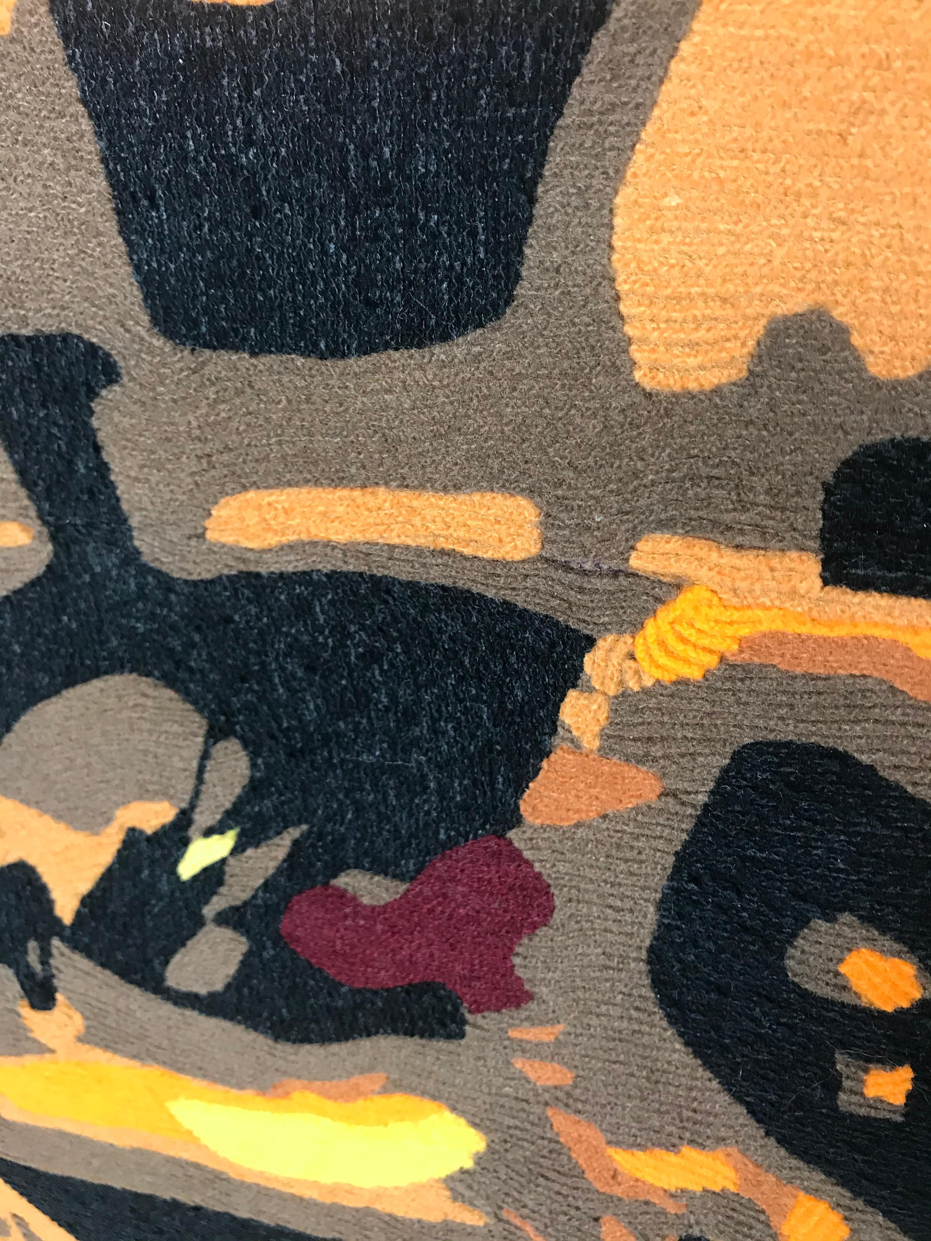 ”Fleur de Feu" Abstract Tapestry Signed “René Fumeron” at 1stDibs