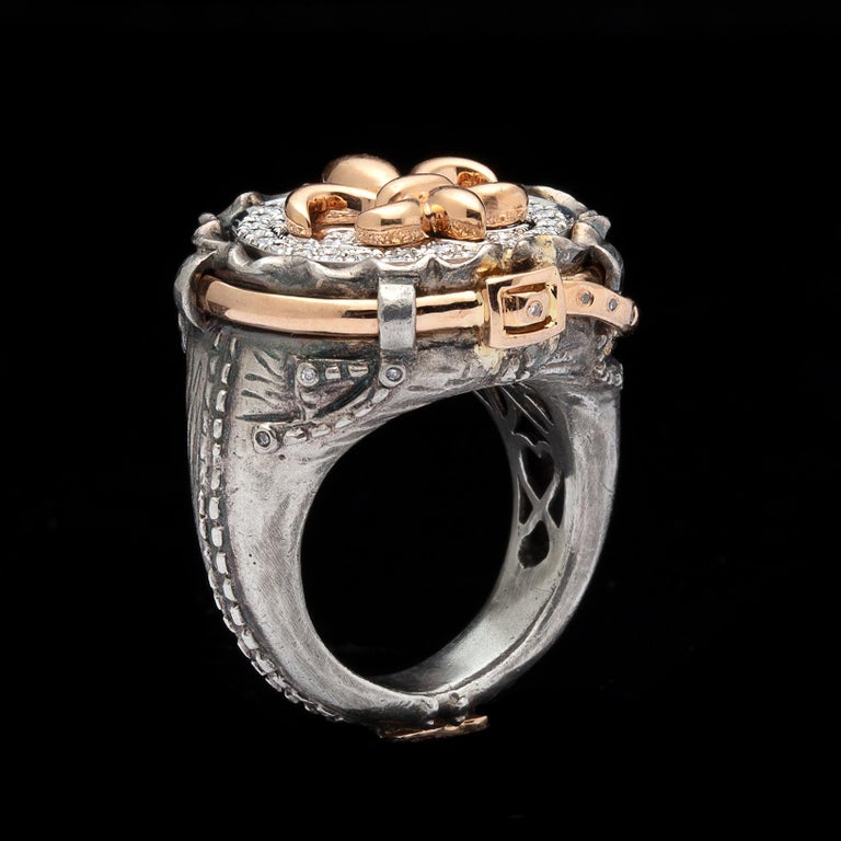 Fleur-de-Lys Diamond "Jeans" Ring at 1stDibs | ly's diamond, jeans gold ...