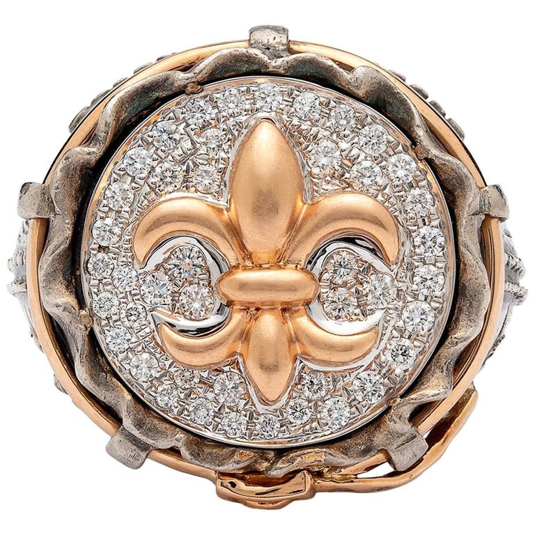 Fleur-de-Lys Diamond "Jeans" Ring at 1stDibs | ly's diamond, jeans gold ...