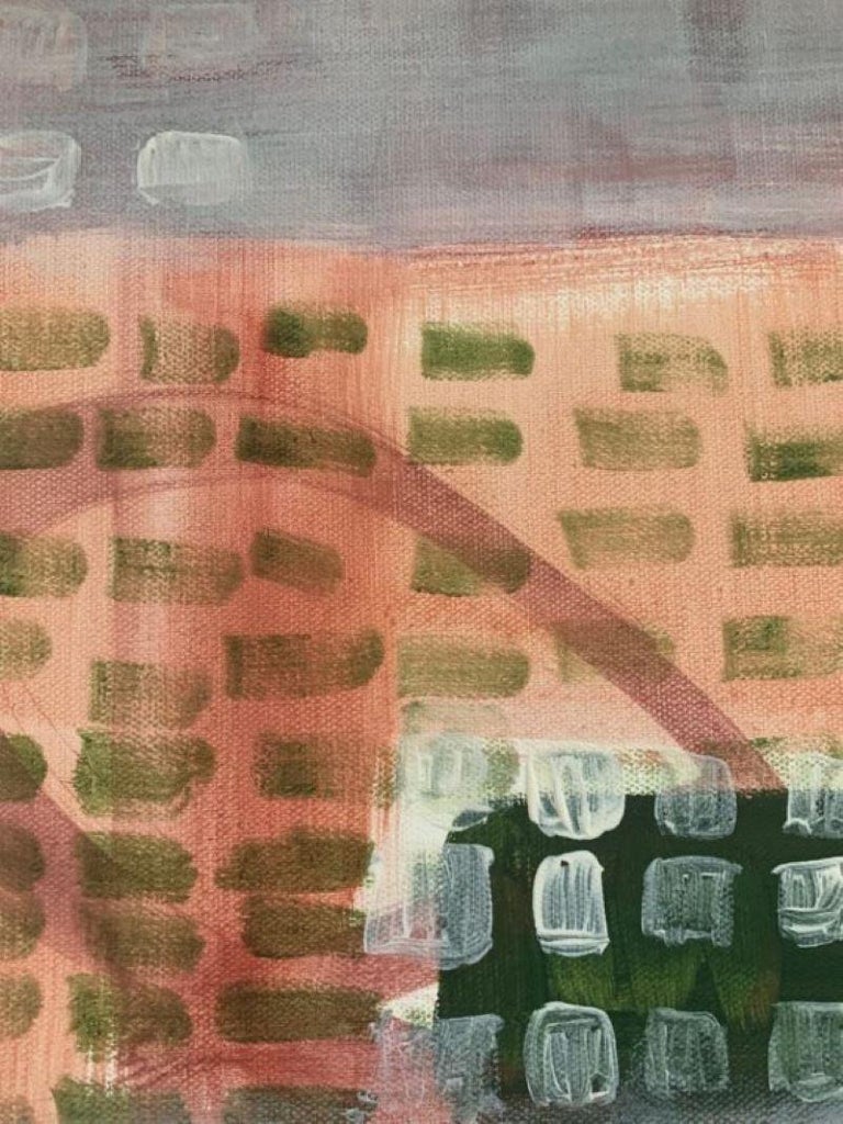 Fleur Park - Field Vs Town, original abstract paitning, landscape ...